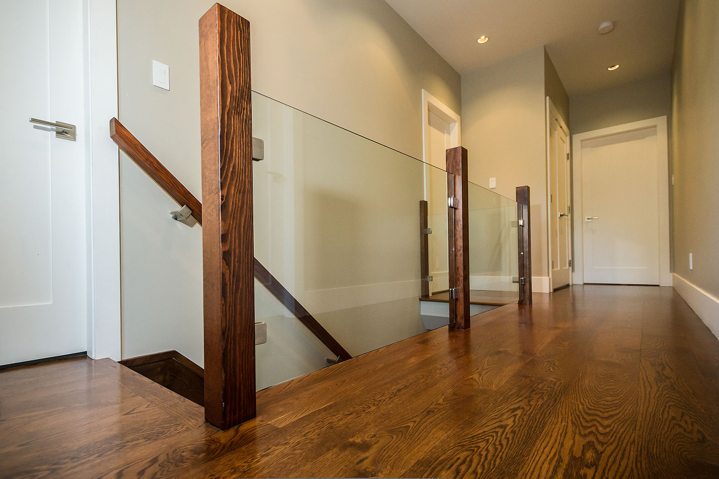 Hardwood Hallway with Glass - Silver Fern Ventures Inc.